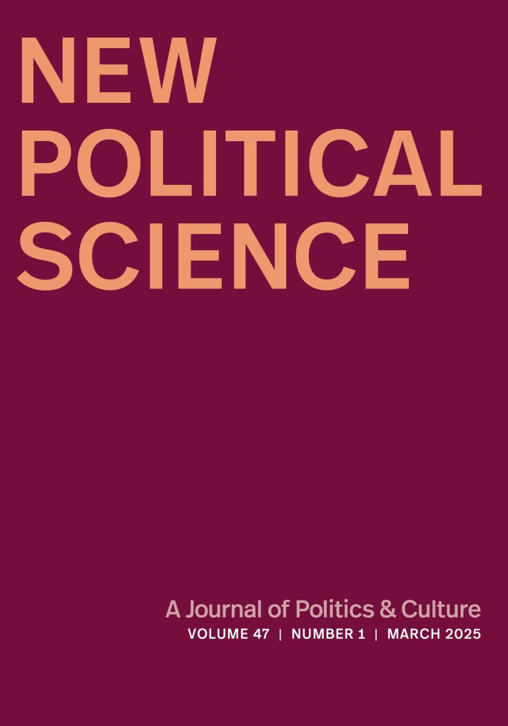 CfP Special Issue: New Political Science – CAUCUS FOR A CRITICAL ...